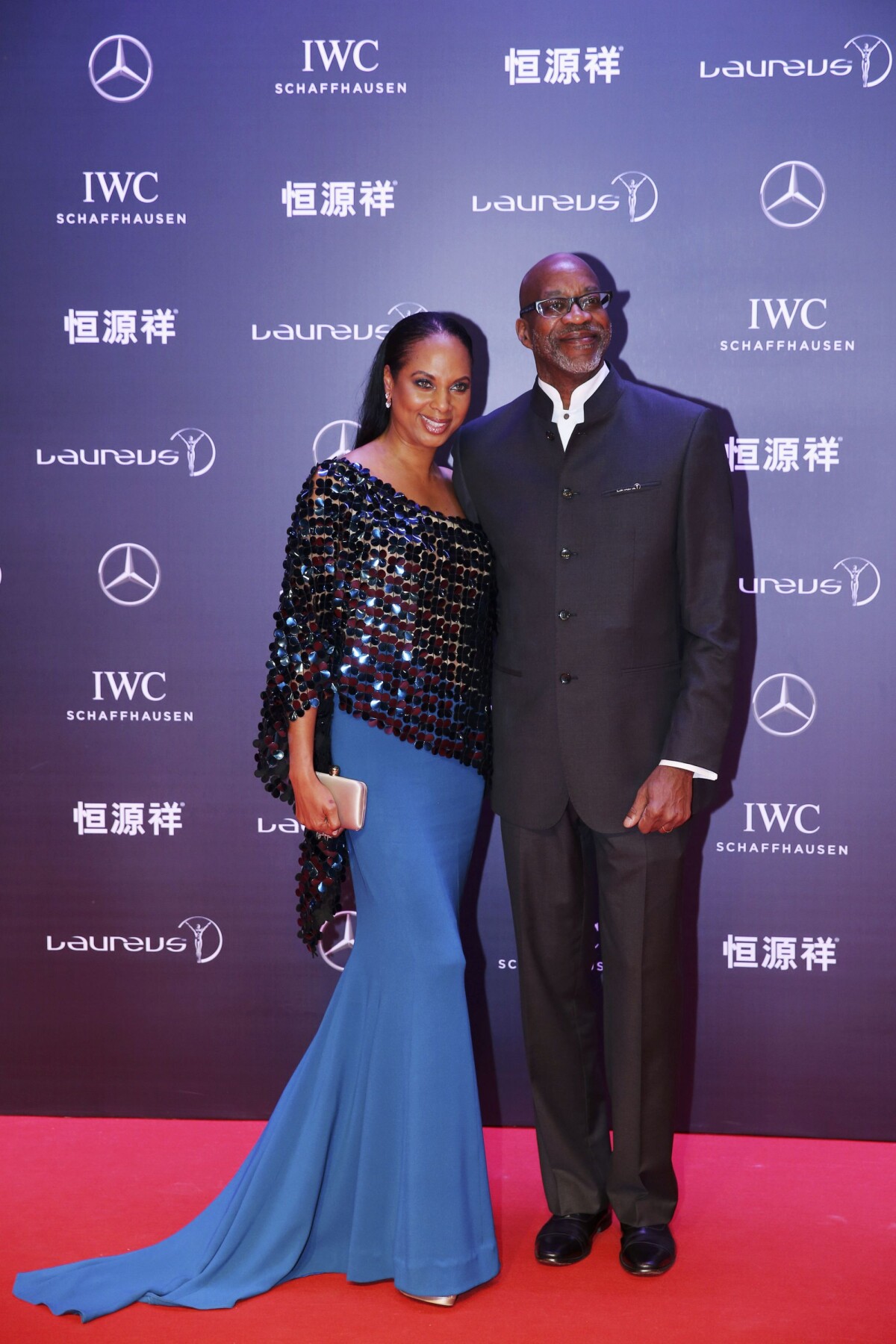 Photo : Edwin Moses et sa femme Michelle - Cérémonie des Laureus World ...