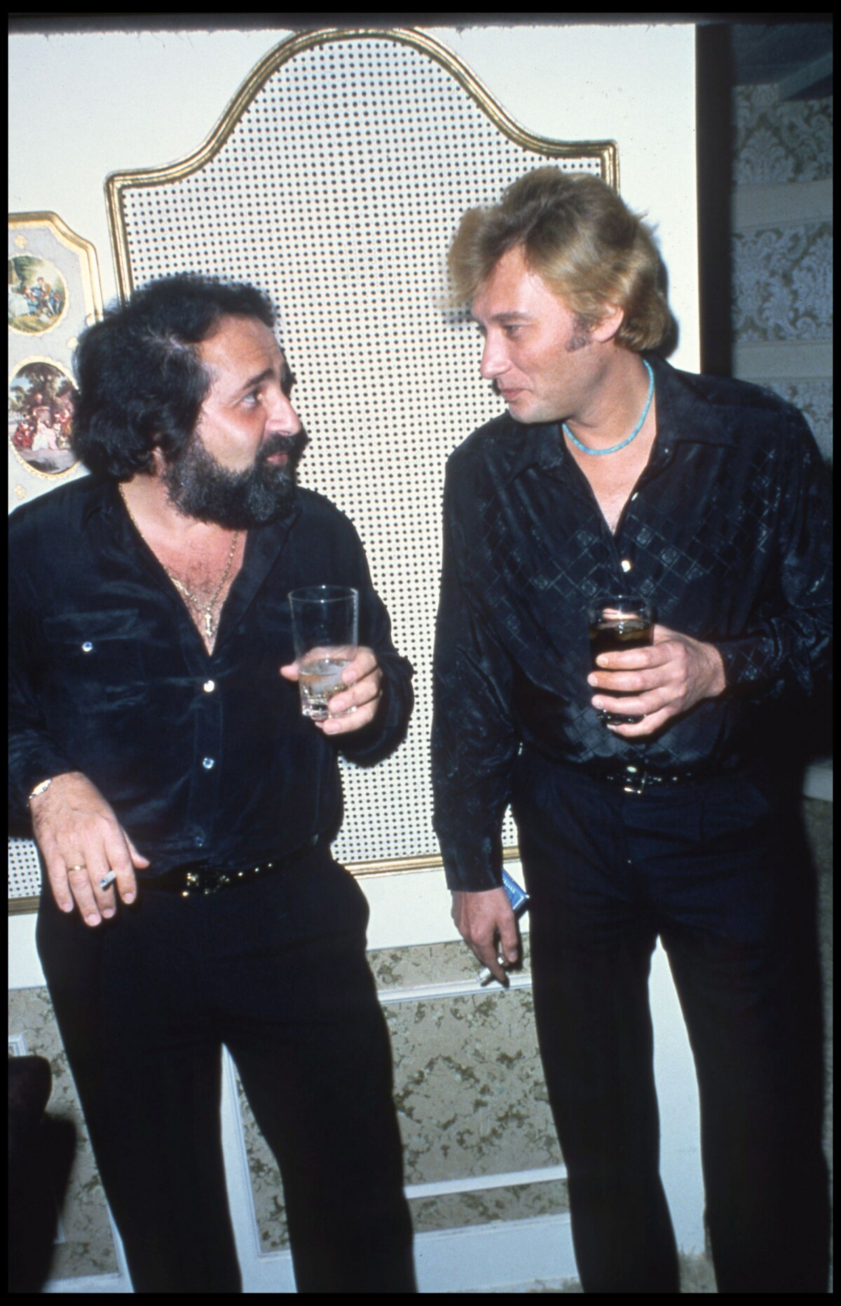 Photo : Richard Anthony et Johnny Hallyday en 1980. - Purepeople