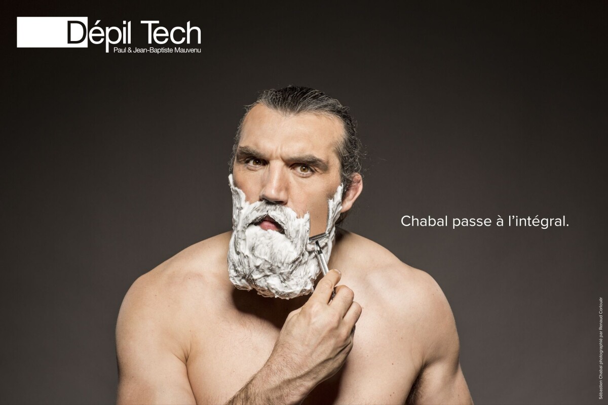 Vidéo : Sébastien Chabal est le nouveau visage de Dépil Tech - Purepeople