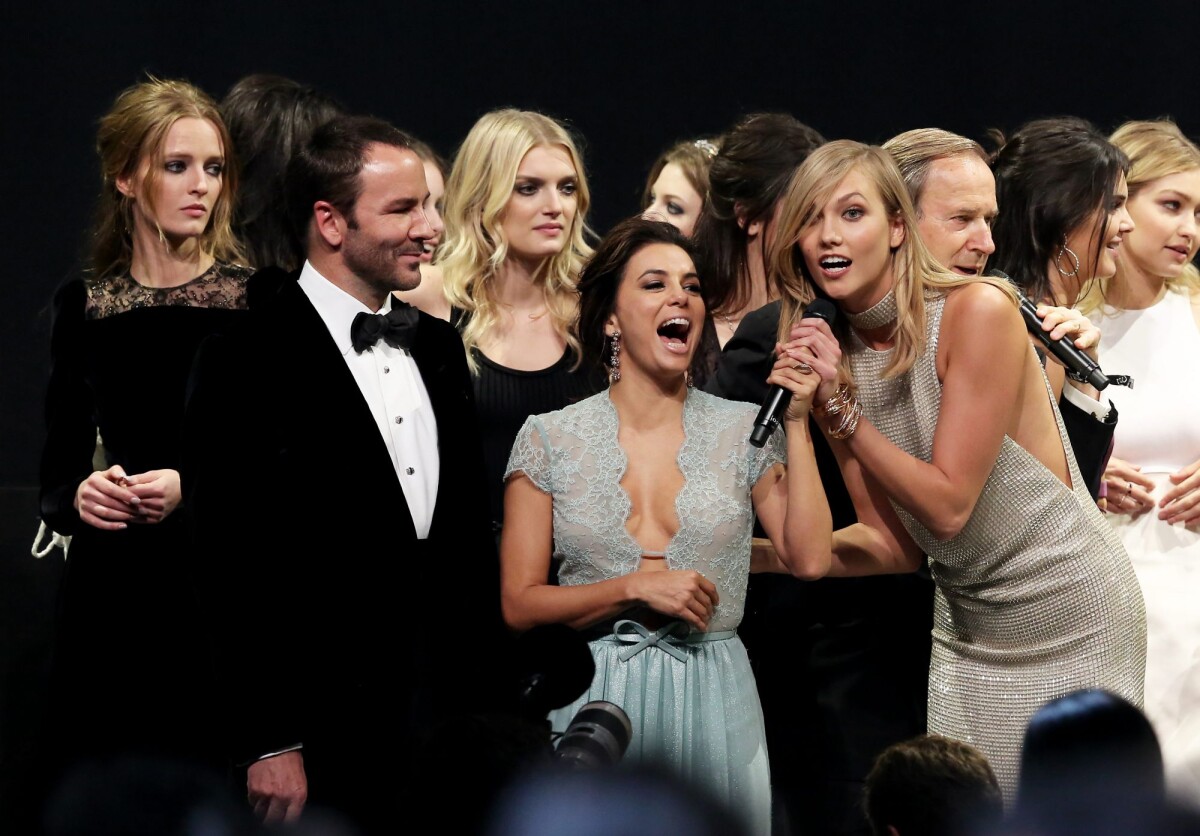 Photo : Tom Ford, Eva Longoria et Karlie Kloss lors du gala "Cinema ...