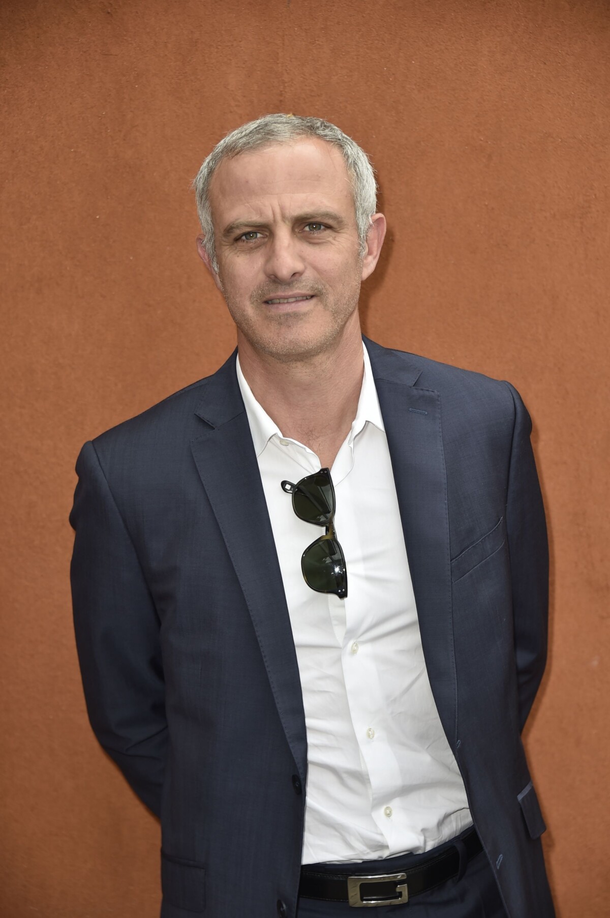 Photo : Alain Roche lors des Internationaux de France à Roland Garros ...