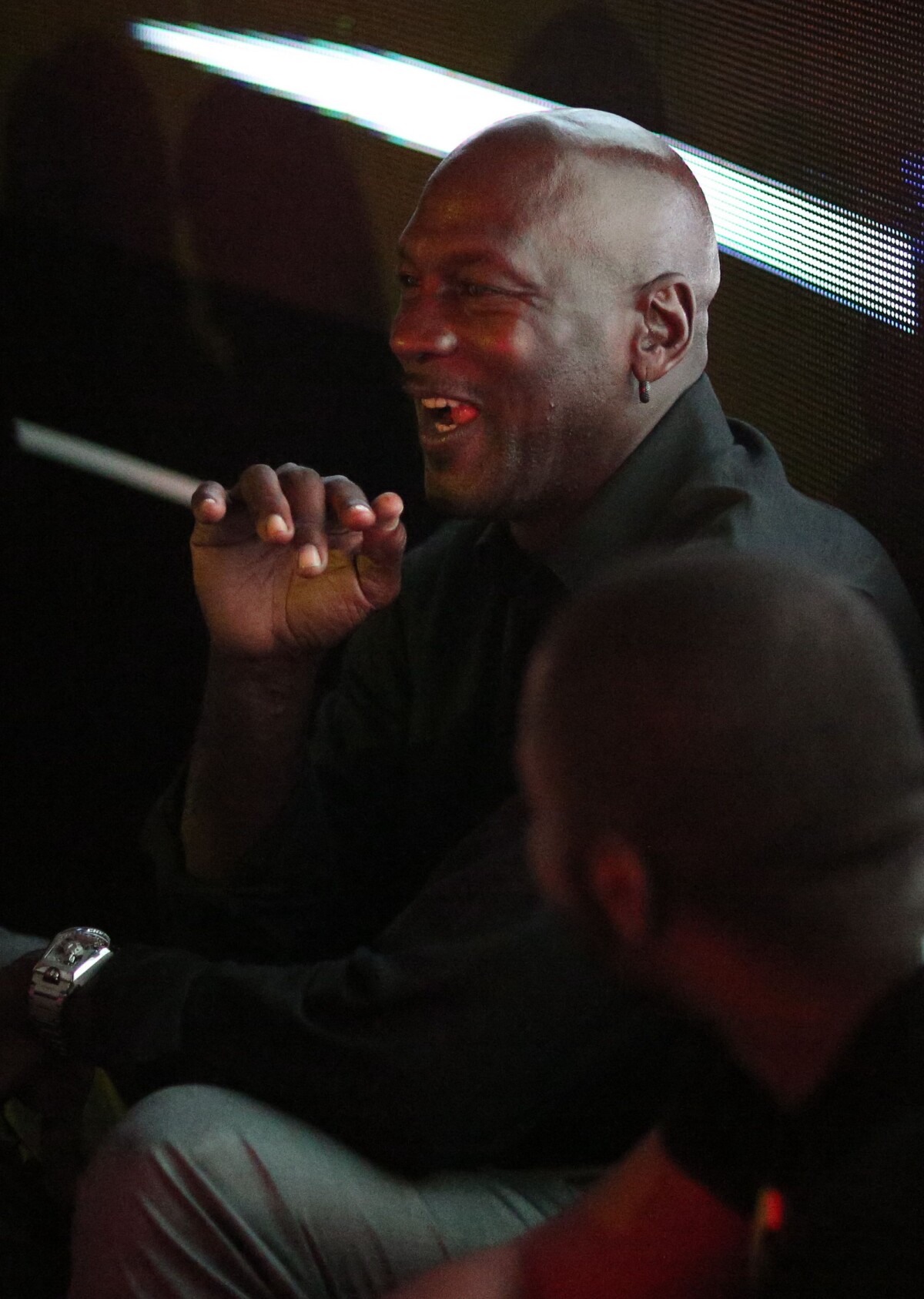 Photo : Exclusif - Michael Jordan tout sourire dans la nuit du 13 au 14 ...