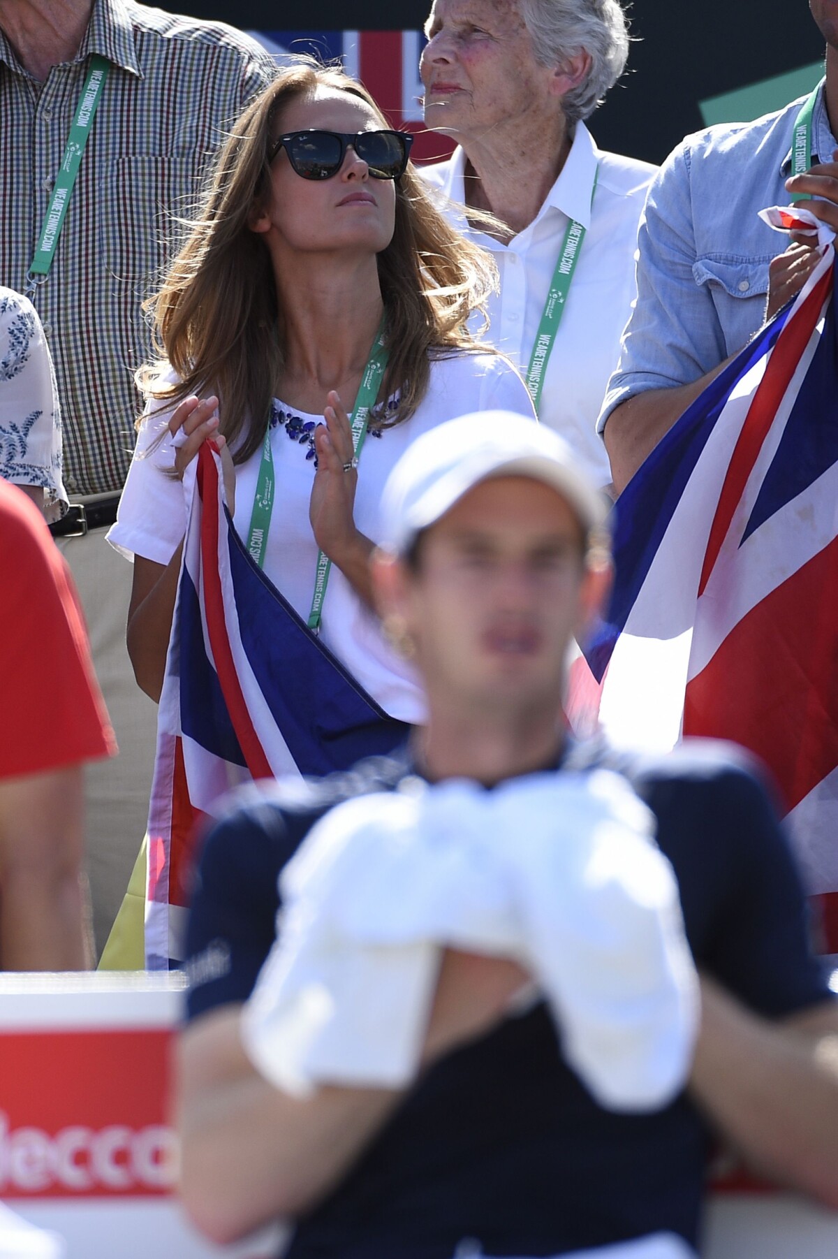 Photo : Kim Sears derrière son époux Andy Murray après sa victoire face ...