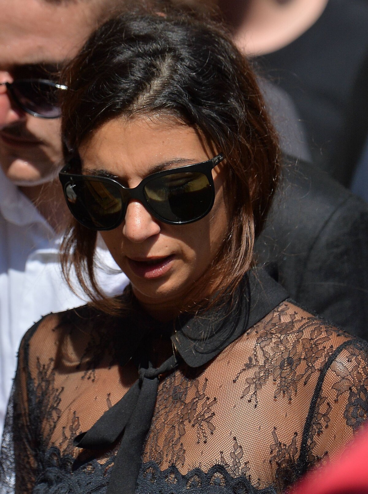 Photo : Mélanie Bianchi, lors des obsèques de son frère Jules Bianchi ...