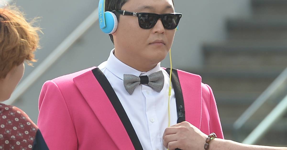 Le rappeur Psy lors d'un photoshoot pour une marque sud-coreenne qui ...