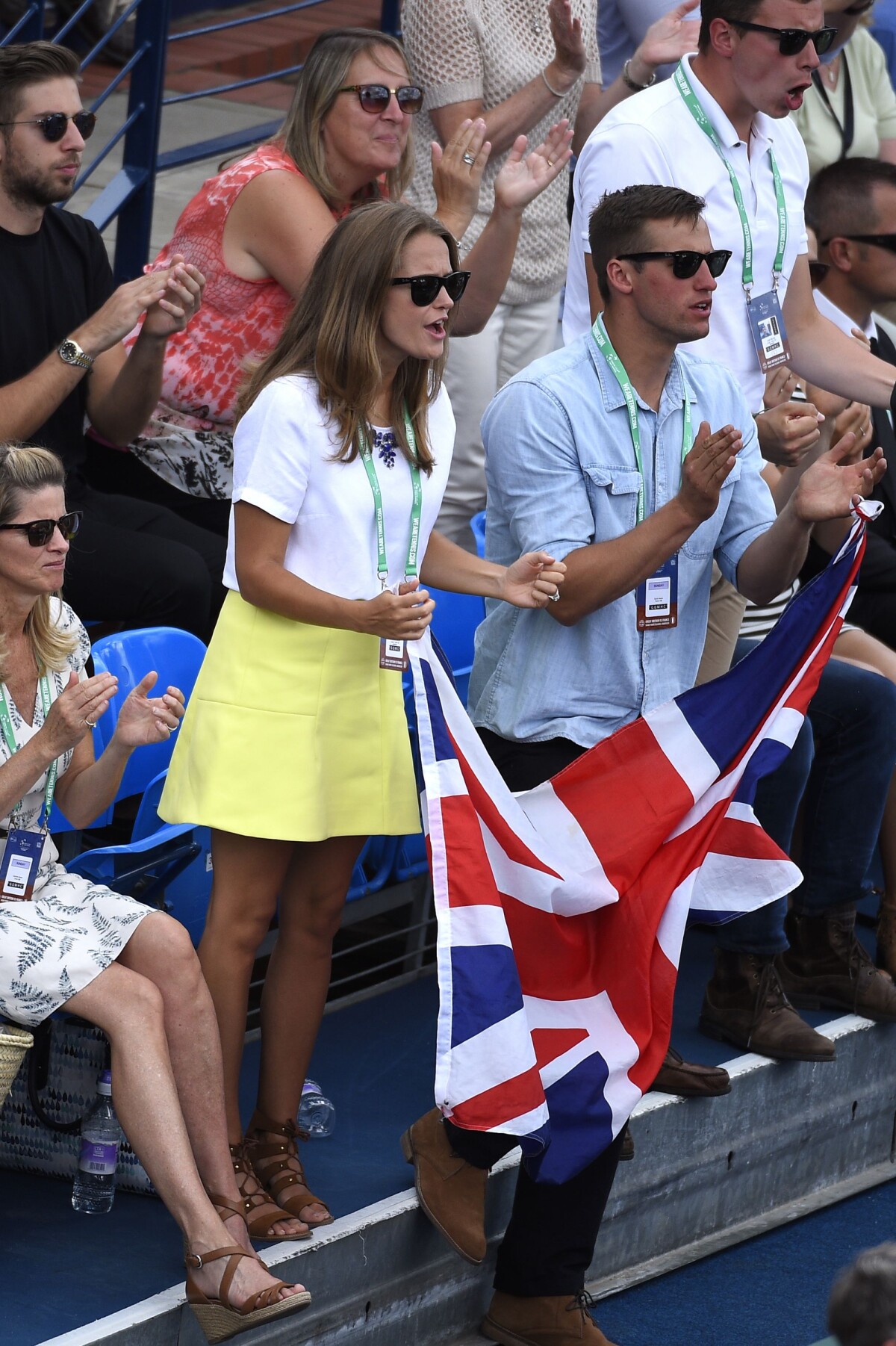 Photo : Kims Sears lors du match entre Andy Murray et Gilles Simon en ...