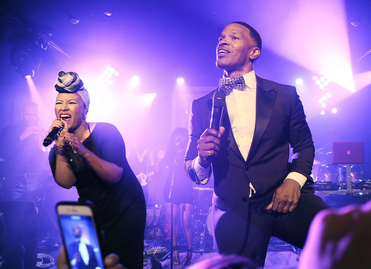 Photo : Emeli Sande, Jamie Foxx - Concert Apollo dans les Hamptons 2015 ...