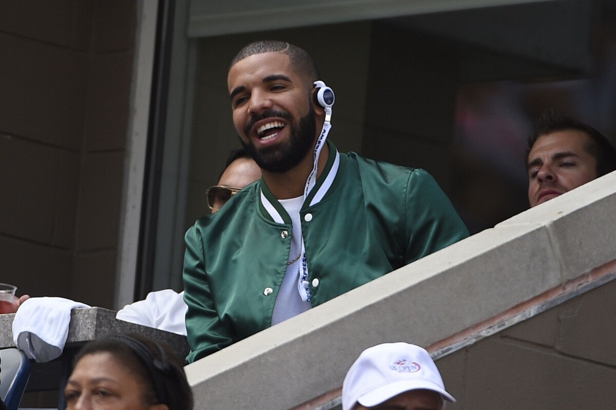 Photo : Drake lors des demi-finales de l'US Open à l'USTA Billie Jean ...