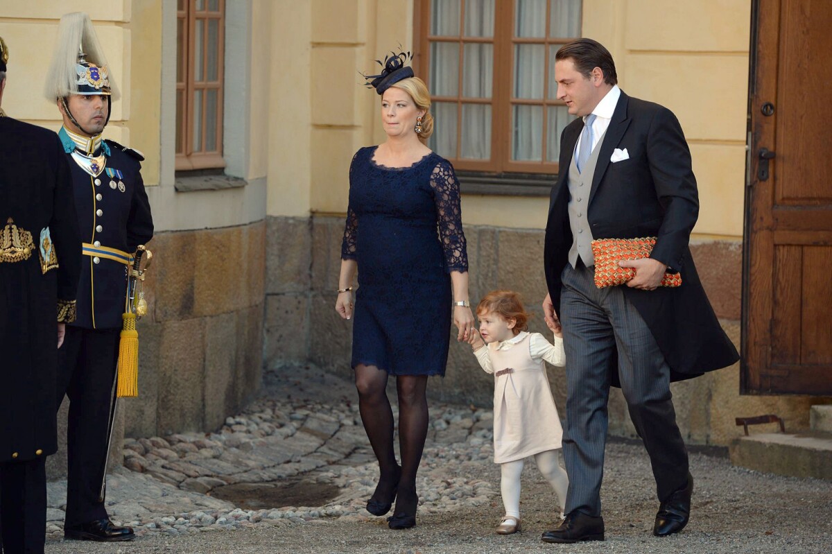 Photo : Nathalie Werner et Dag Werner - Arrivées au baptême du prince ...