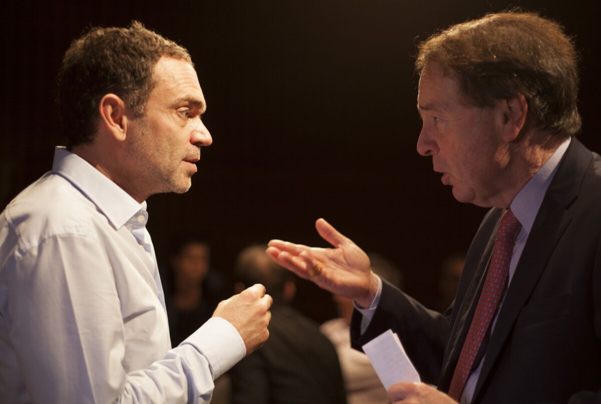 Photo : Yann Moix et Jean-Noël Jeanneney - Remise du prix Philippe ...
