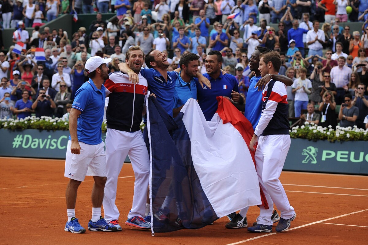 Photo : Arnaud Clément, Julien Benneteau, Michaël Llodra, Gilles Simon, Jo-Wilfried Tsonga, Gaël ...