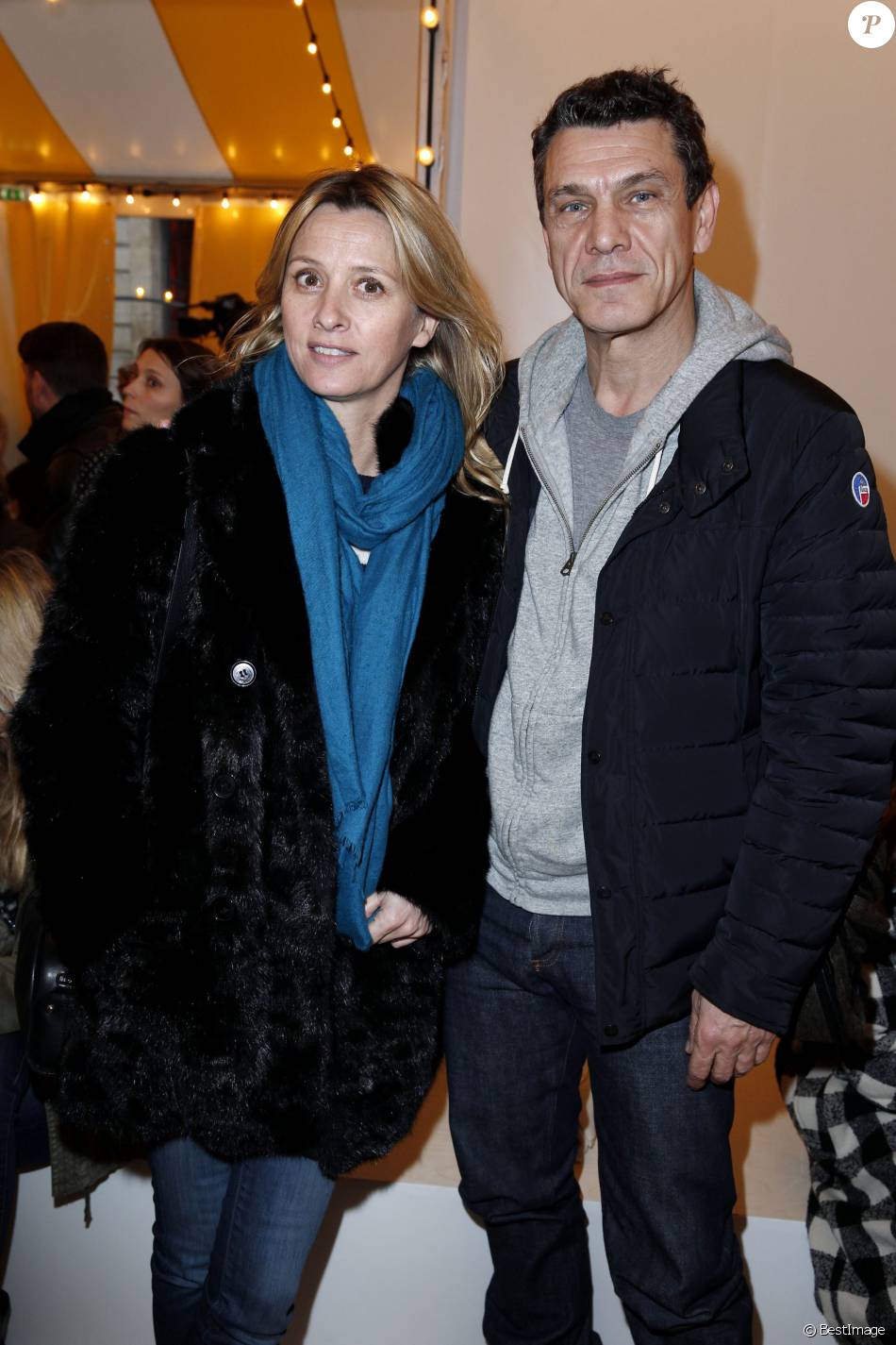 Marc Lavoine et sa femme Sarah - People au défilé Bonpoint pendant la ...