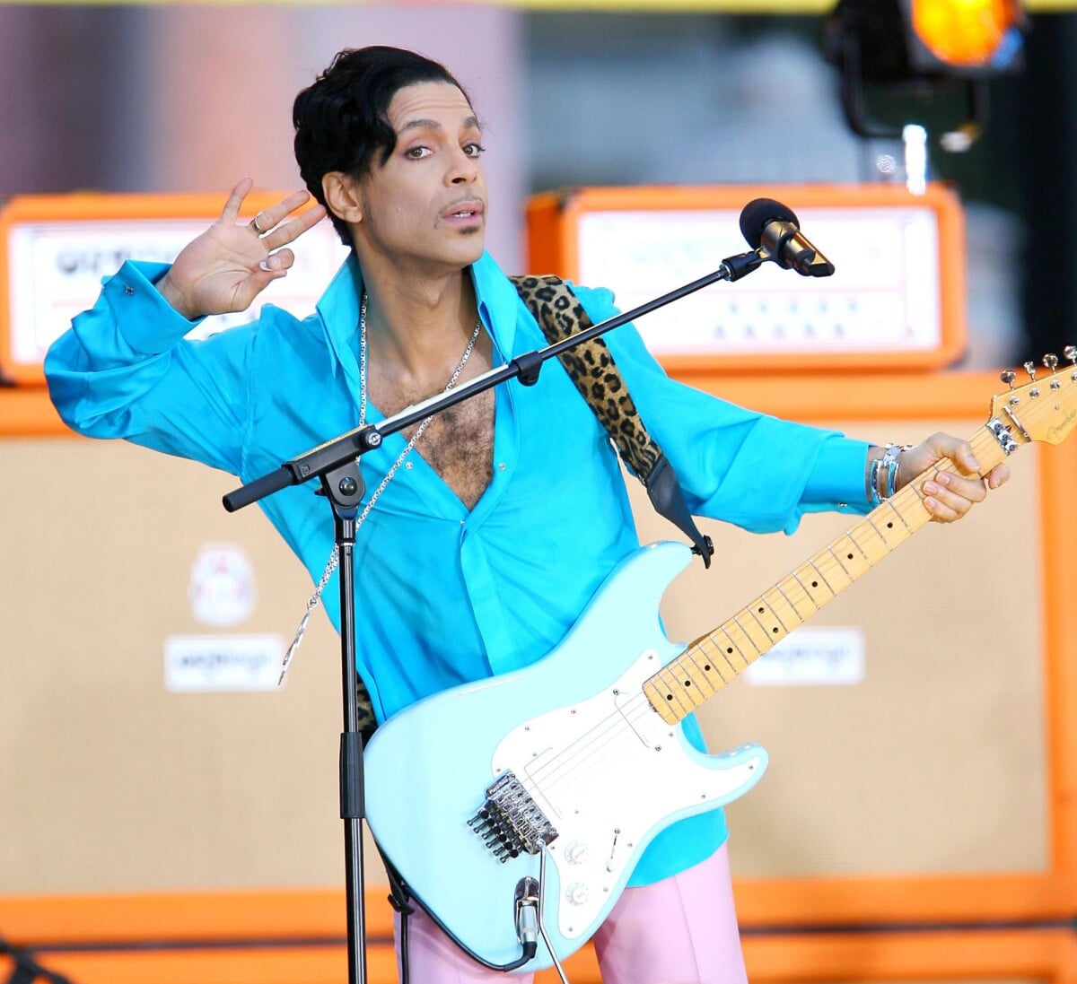 Photo : Prince en concert pour l'émission Good Morning America à New ...
