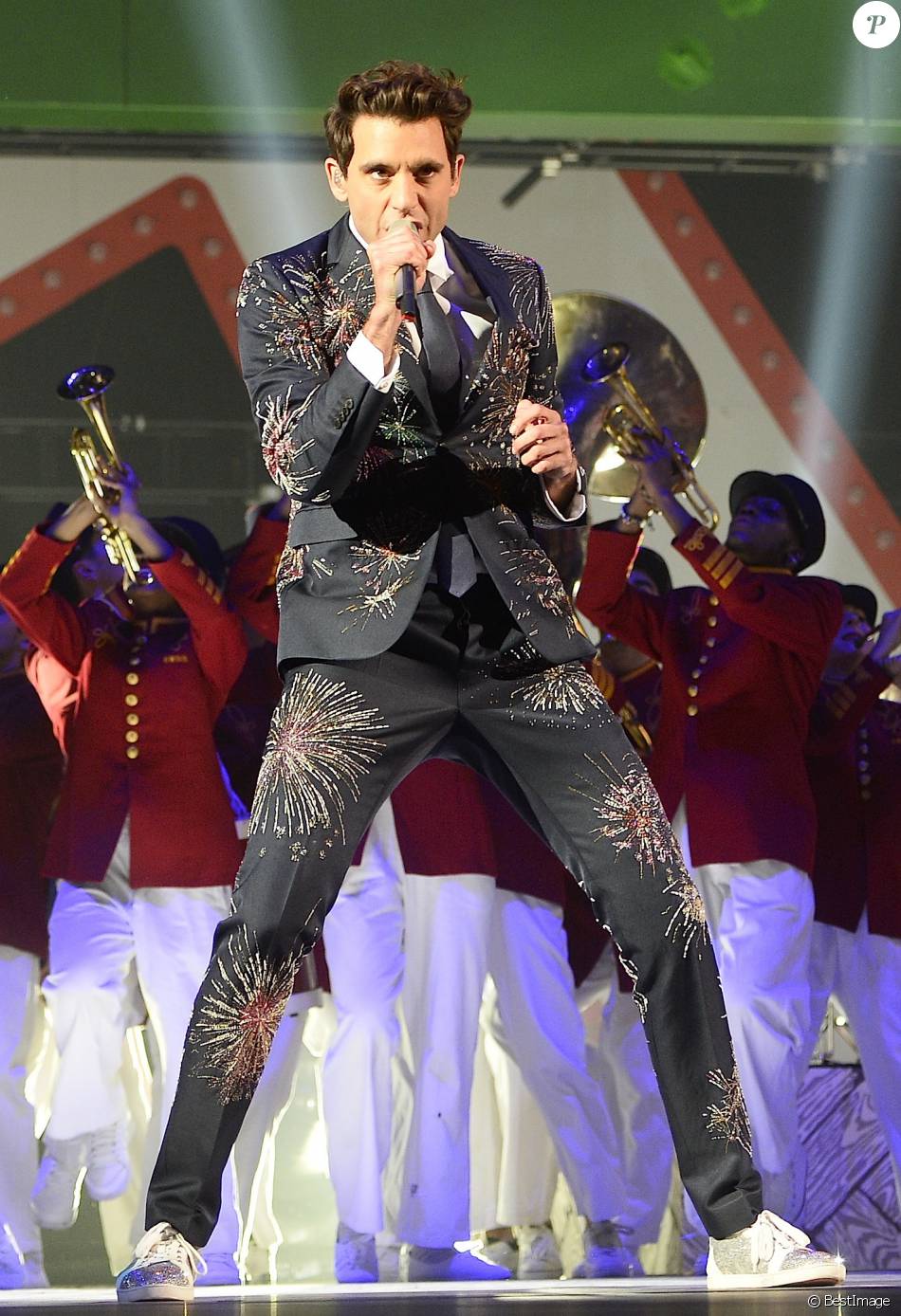 Mika en concert à l'AccorHotels Arena à Paris, le 27 mai 2016. © Coadic ...