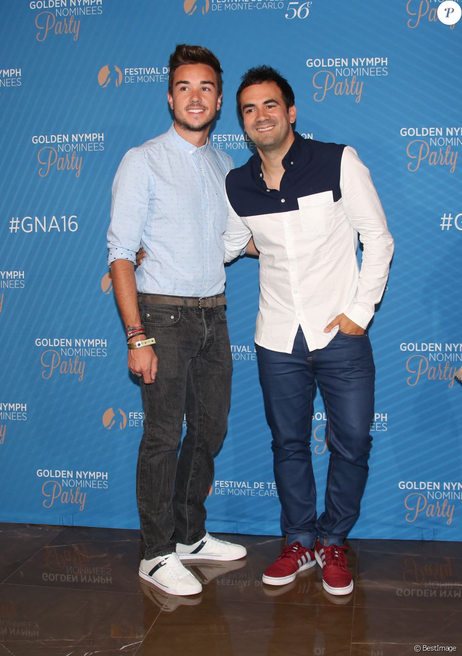 Alex Goude et son mari Romain lors de la soirée des nominations aux ...
