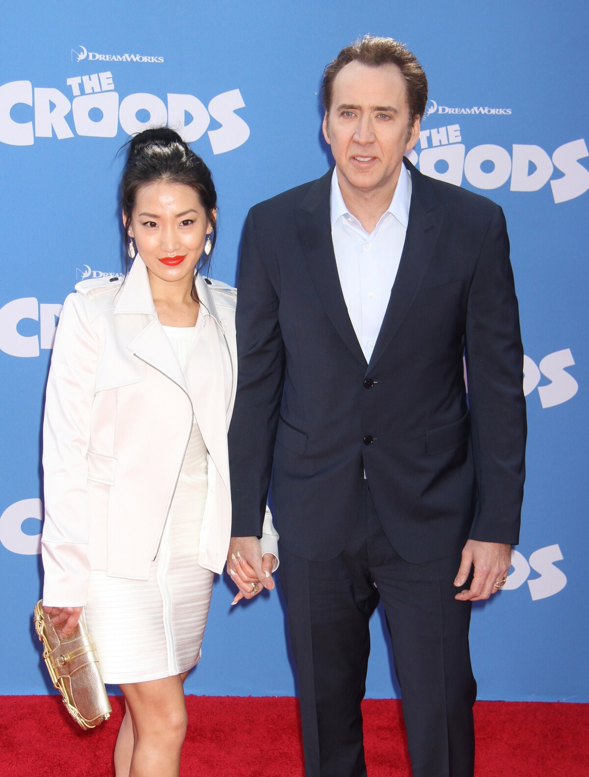 Photo : Nicolas Cage and Alice Kim - Premiere du film "The Croods" a ...