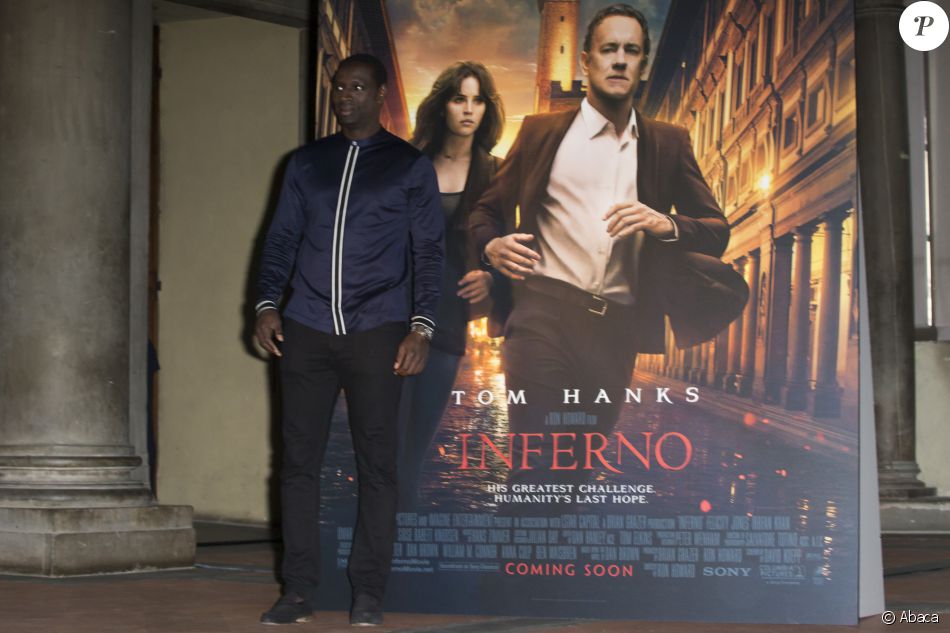 Omar Sy lors du photocall du film Inferno à Florence le 7 octobre 2016 ...