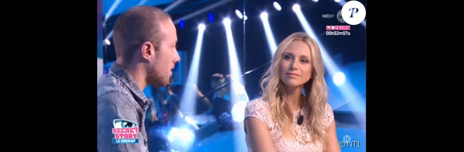 Erwan et Julie Taton dans Secret Story 10 sur NT1 le 20 octobre 2016 ...