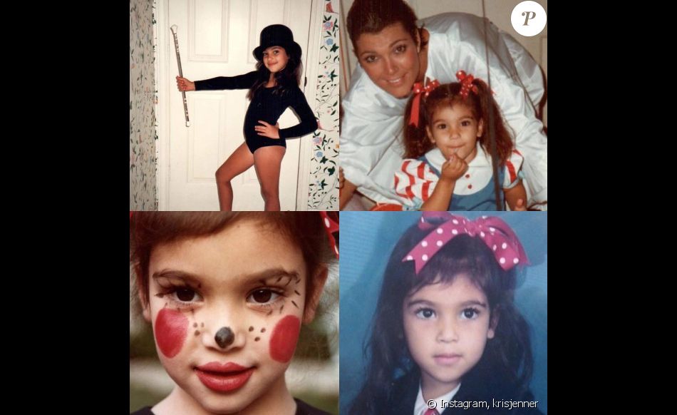 Kris Jenner dévoile des photos d'enfance de sa fille Kim Kardashian sur ...