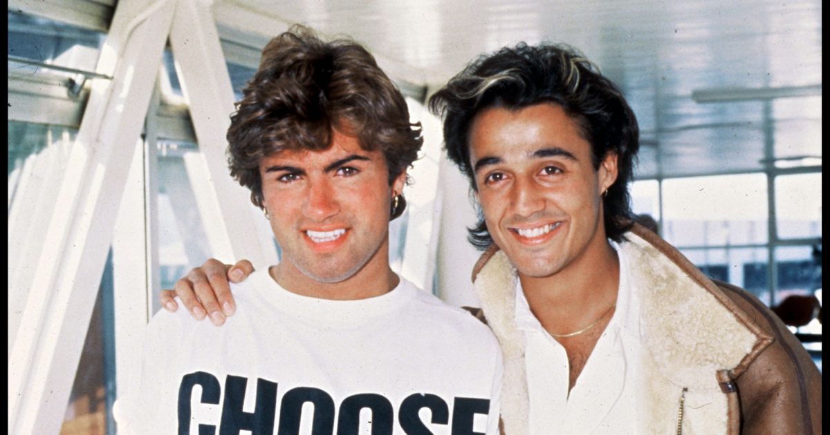 George Michael et Andrew Ridgeley du duo Wham! en 1984. - Purepeople