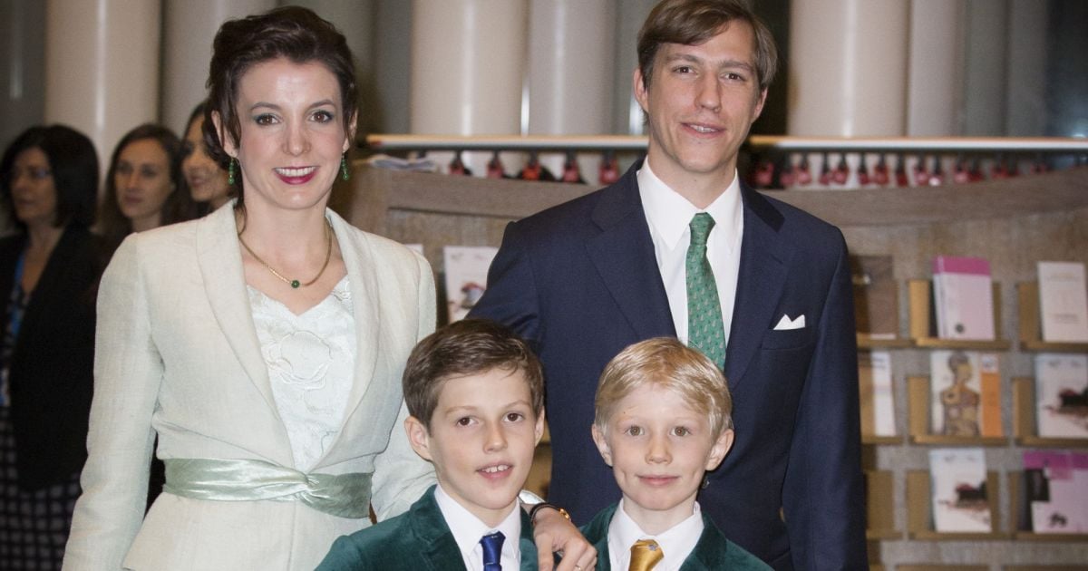 Le prince Louis et la princesse Tessy de Luxembourg avec leurs fils le ...