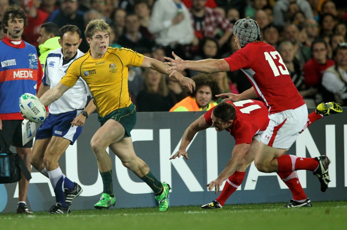 Photo : James O'Connor lors d'un match opposant l'Australie au Pays de ...