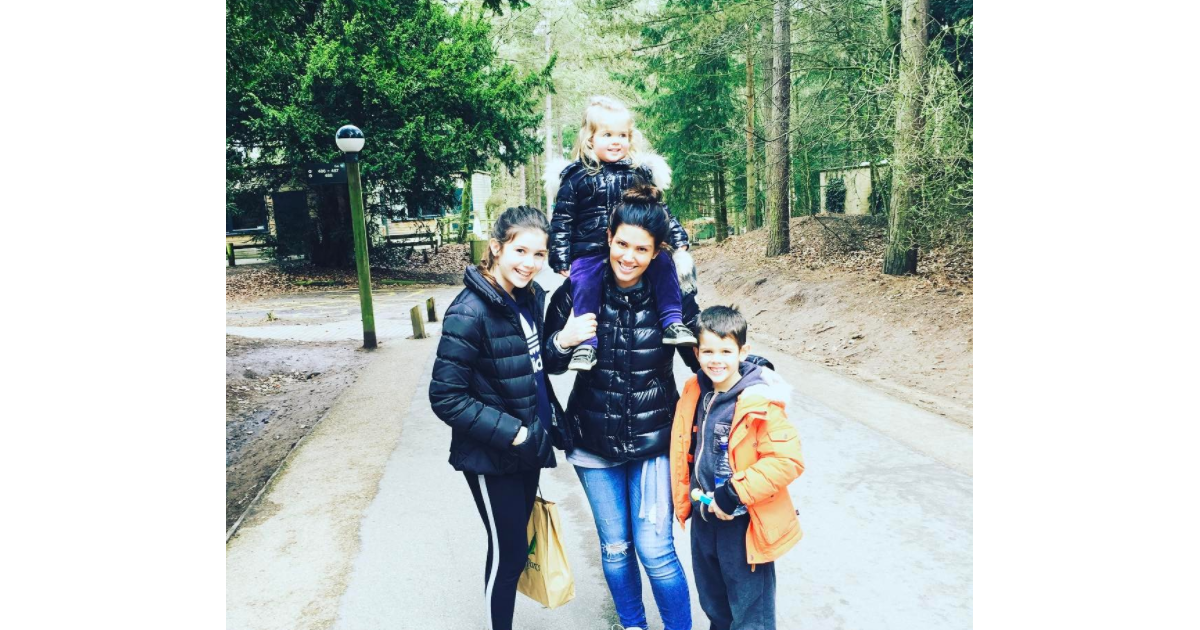 Rebekah Vardy et ses enfants Megan, Sofia et Taylor, photo Instagram ...