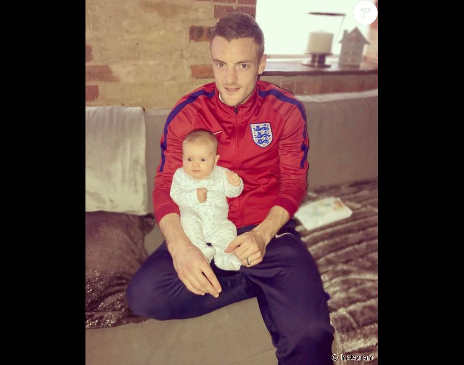 Jamie Vardy et son fils Finley en mars 2017. Photo : Instagram Rebekah ...