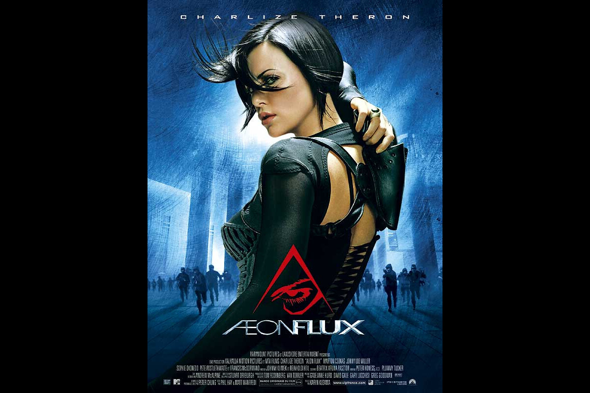 Photo : Affiche du film de science-fiction "AEon Flux" sorti en 2005 ...