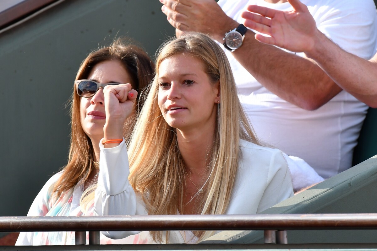 Photo : Clémence Bertrand lors du match de son compagnon Lucas Pouille ...