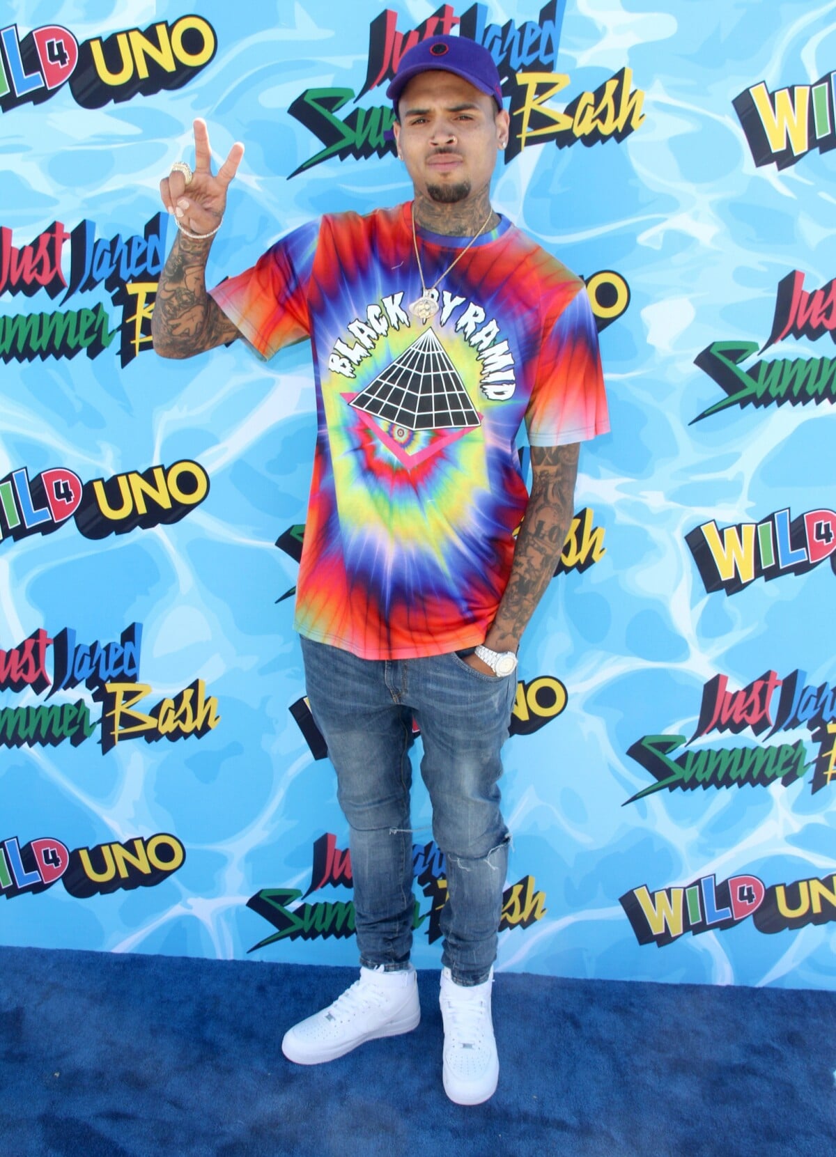 Photo : Chris Brown lors de la soirée "Just Jared Summer Bash" à Los ...