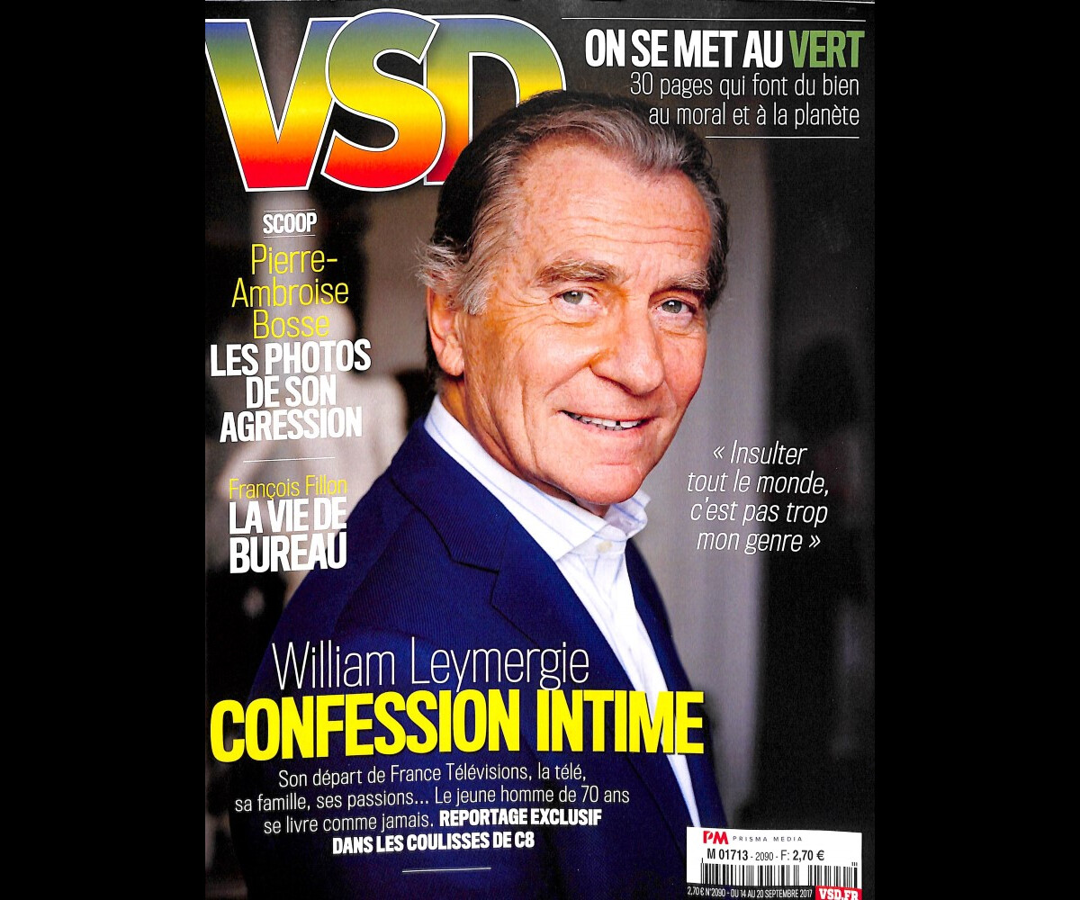 Photo : Couverture du magazine "VSD", numéro du 14 septembre 2017 ...