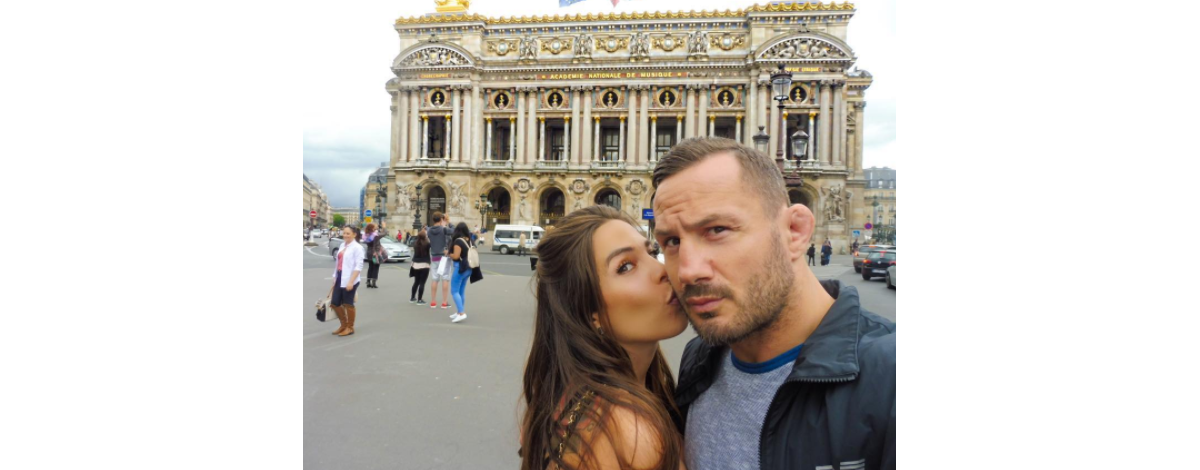 Photo : Kim Glow (Les Anges) et le champion de MMA Sylvain Potard ont ...