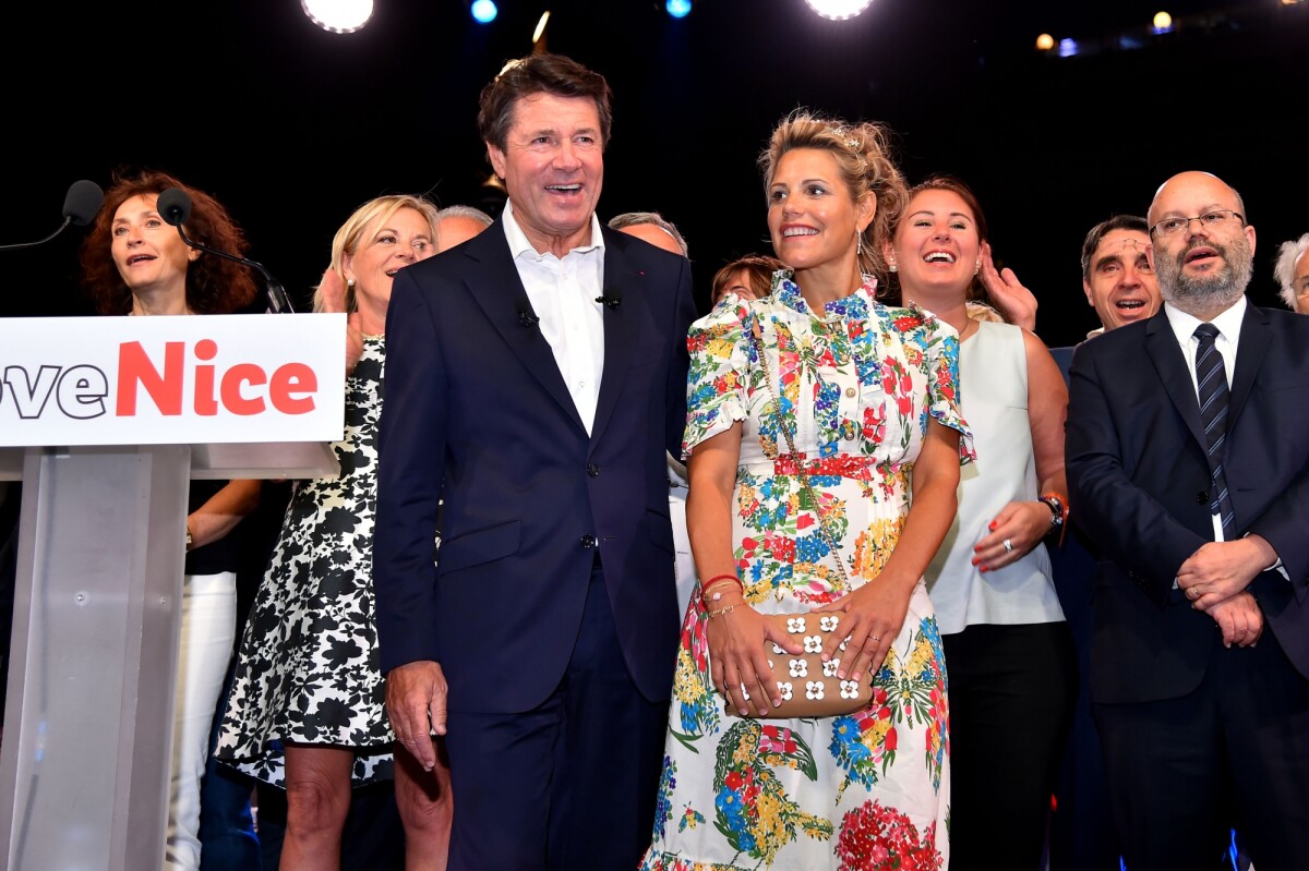 Photo : Christian Estrosi, le maire de Nice, et sa femme, Laura ...