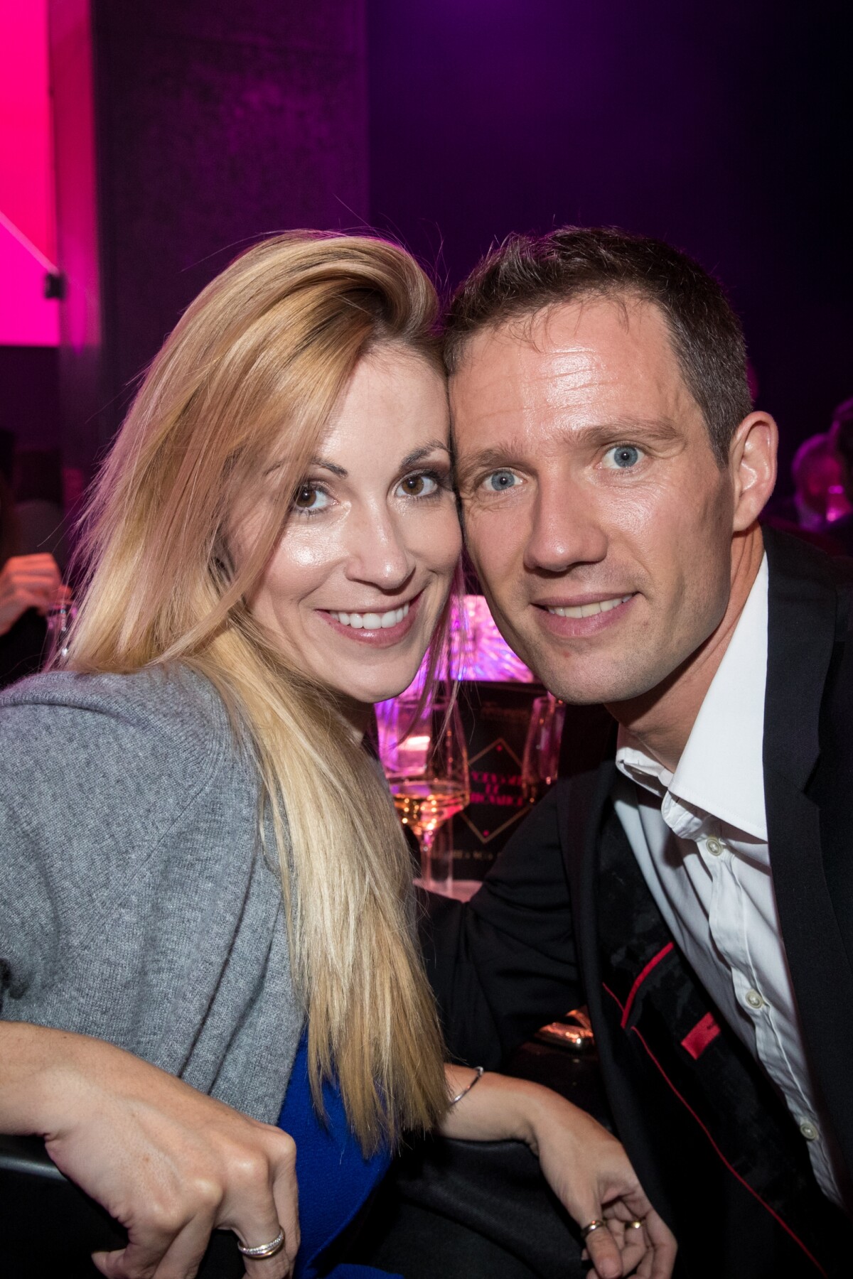 Photo : Exclusif - Sébastien Ogier et sa femme Andrea Kaiser - Soirée ...