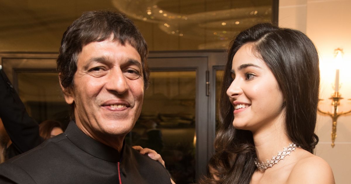Ananya Panday (robe Gaultier Paris) et son père Suyash Sharad Panday ...