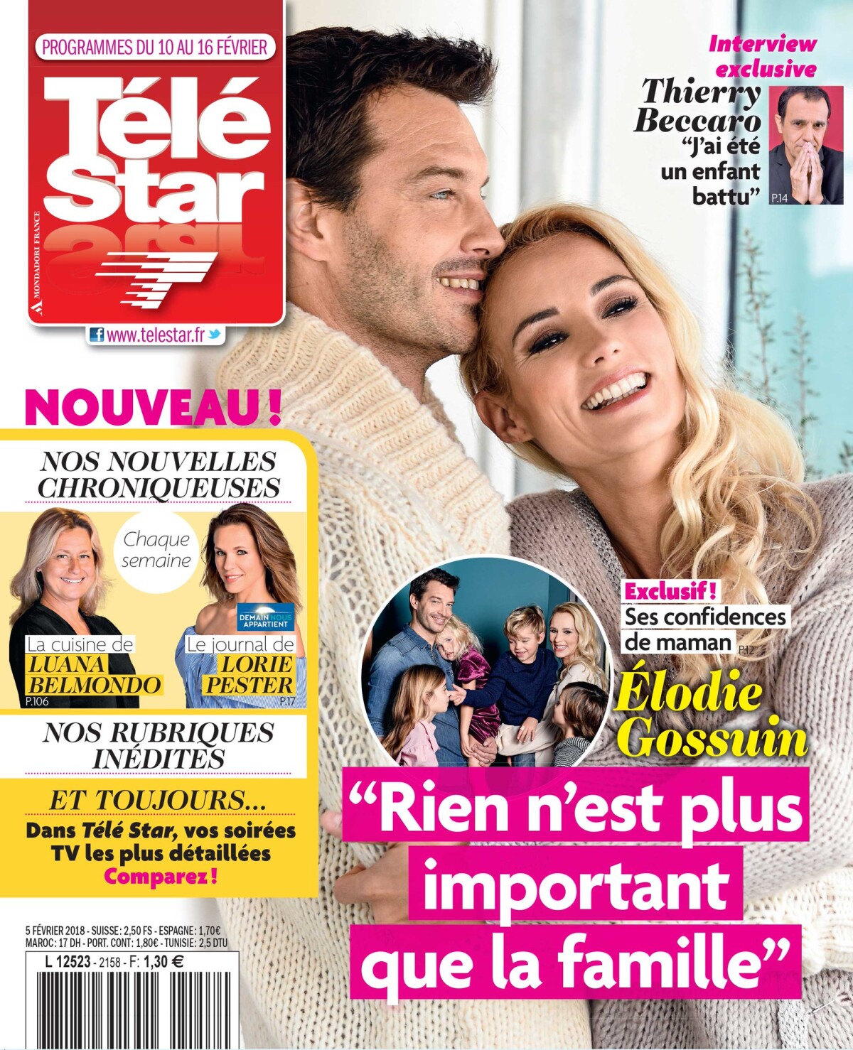 Photo : Magazine Télé Star en kiosques le 5 février 2018. - Purepeople