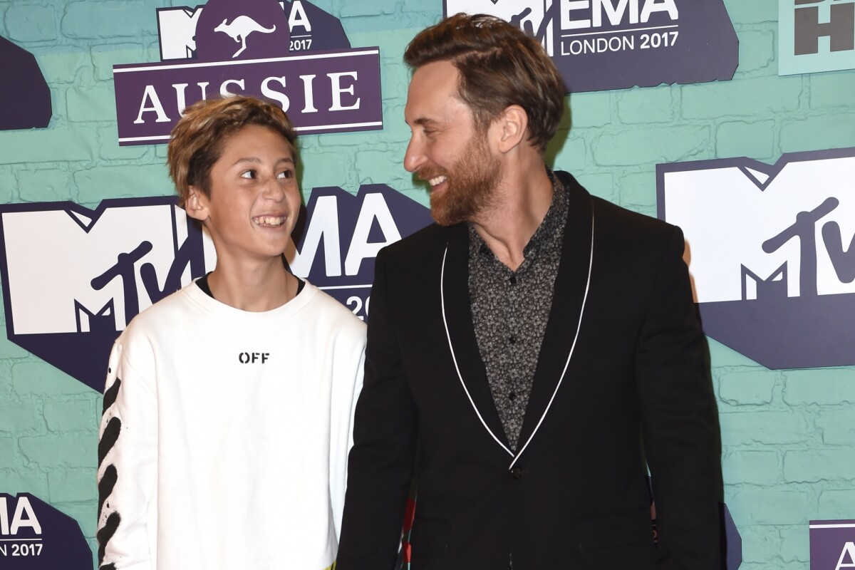 Photo : David Guetta et son fils Tim Elvis - Soirée des 24ème MTV ...