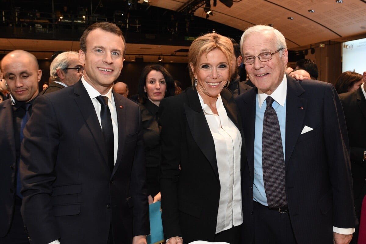 Photo : Emmanuel et Brigitte Macron, le baron Eric de Rothschild ...
