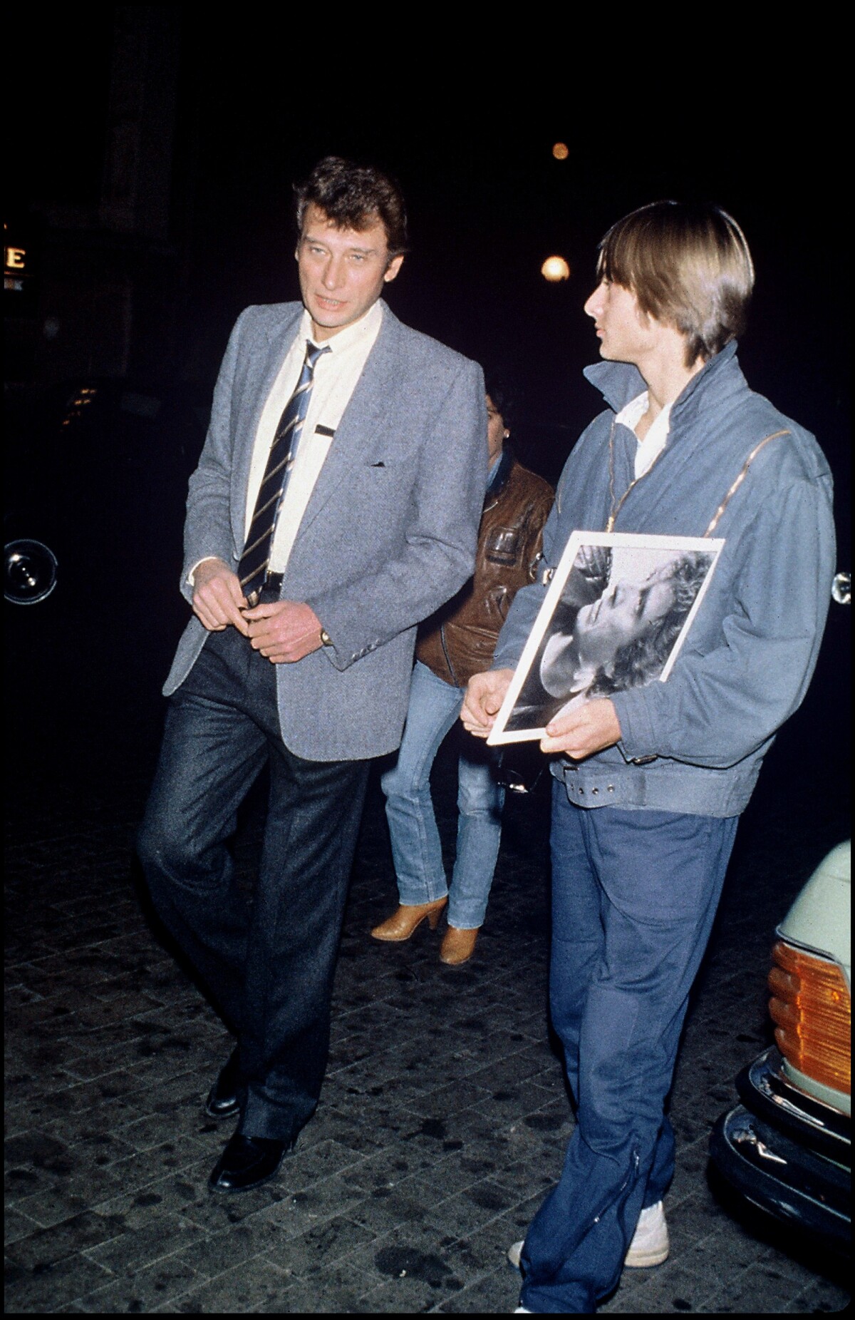 Photo : Johnny et David Hallyday en 1983. - Ode (Purepeople)