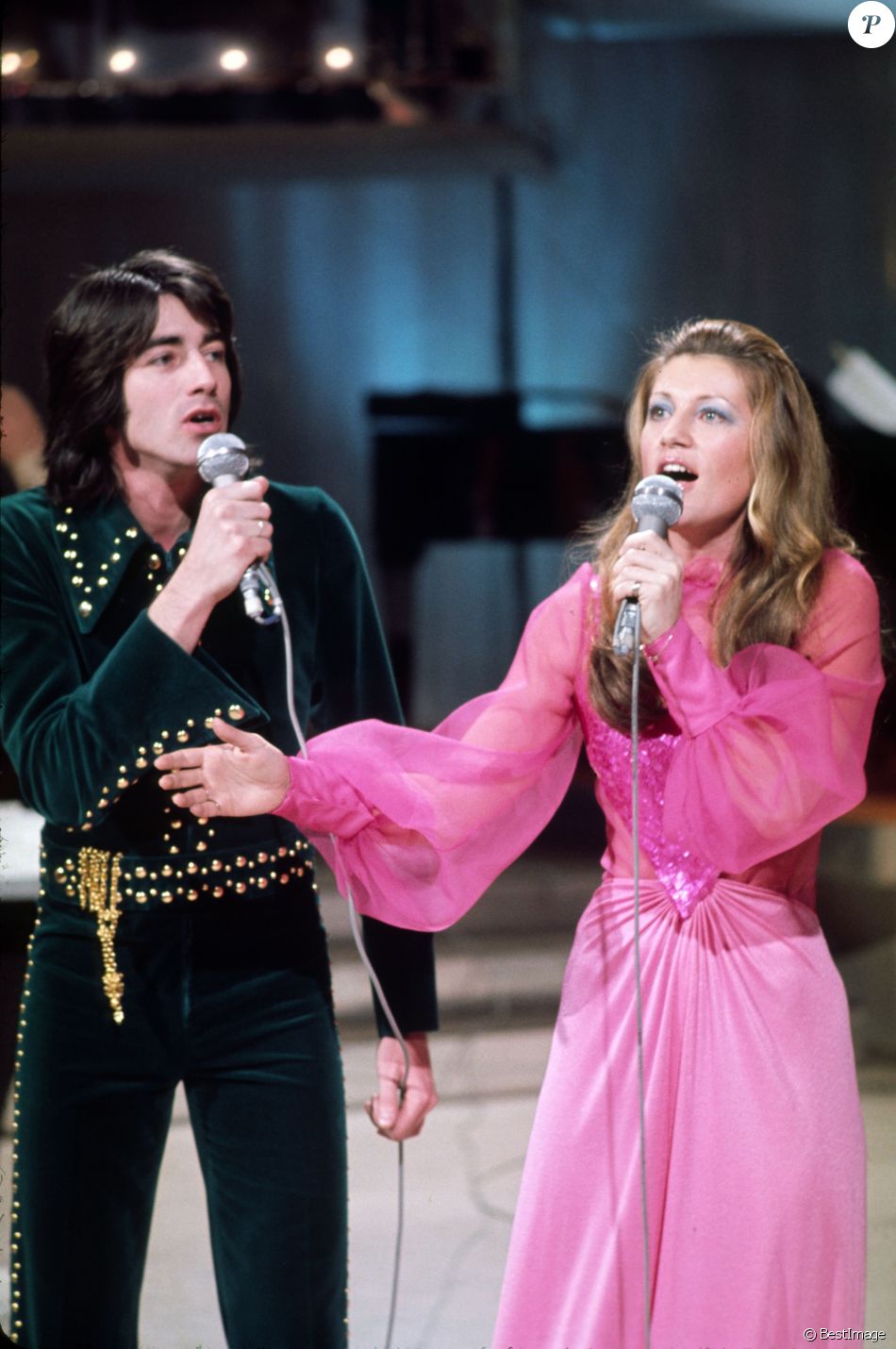 Sheila et Ringo en duo sur un plateau télé. - Purepeople