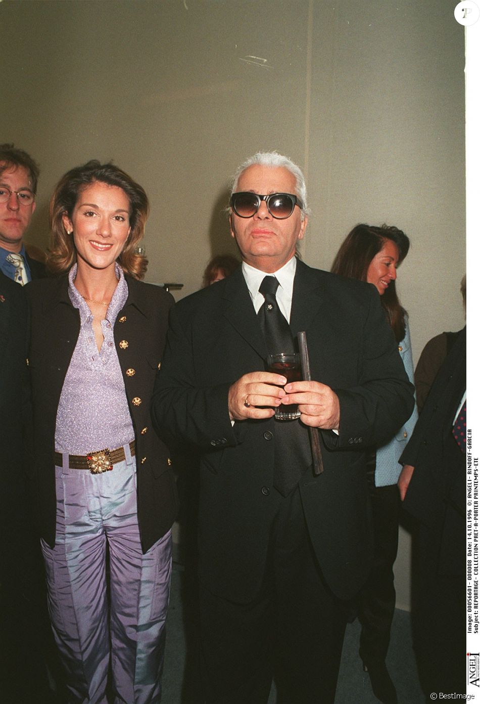 Céline Dion et Karl Lagerfeld, au défilé Chanel, prêt-à-porter ...