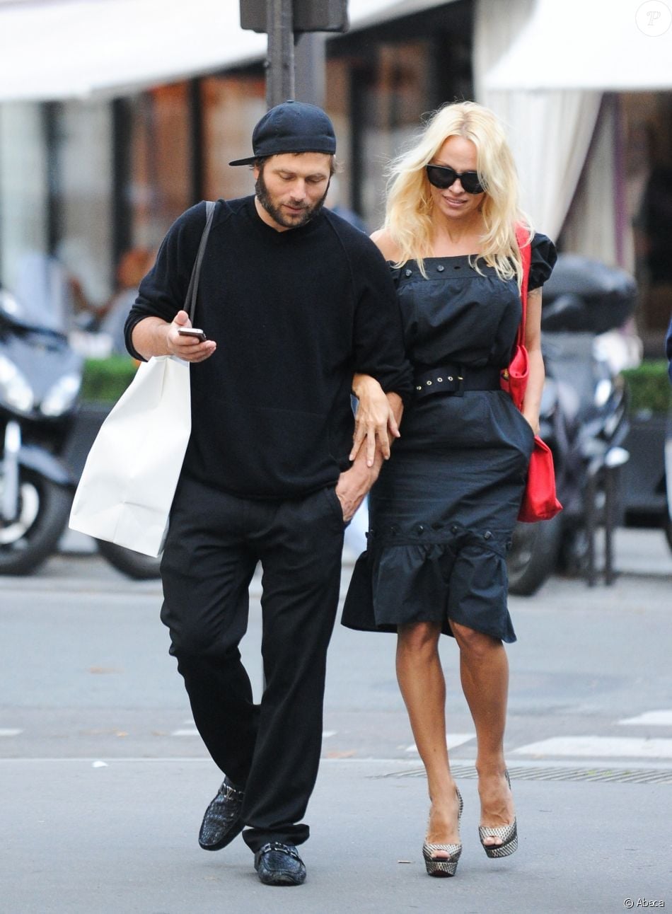 Pamela Anderson et Rick Salomon à Paris. Octobre 2013. - Purepeople
