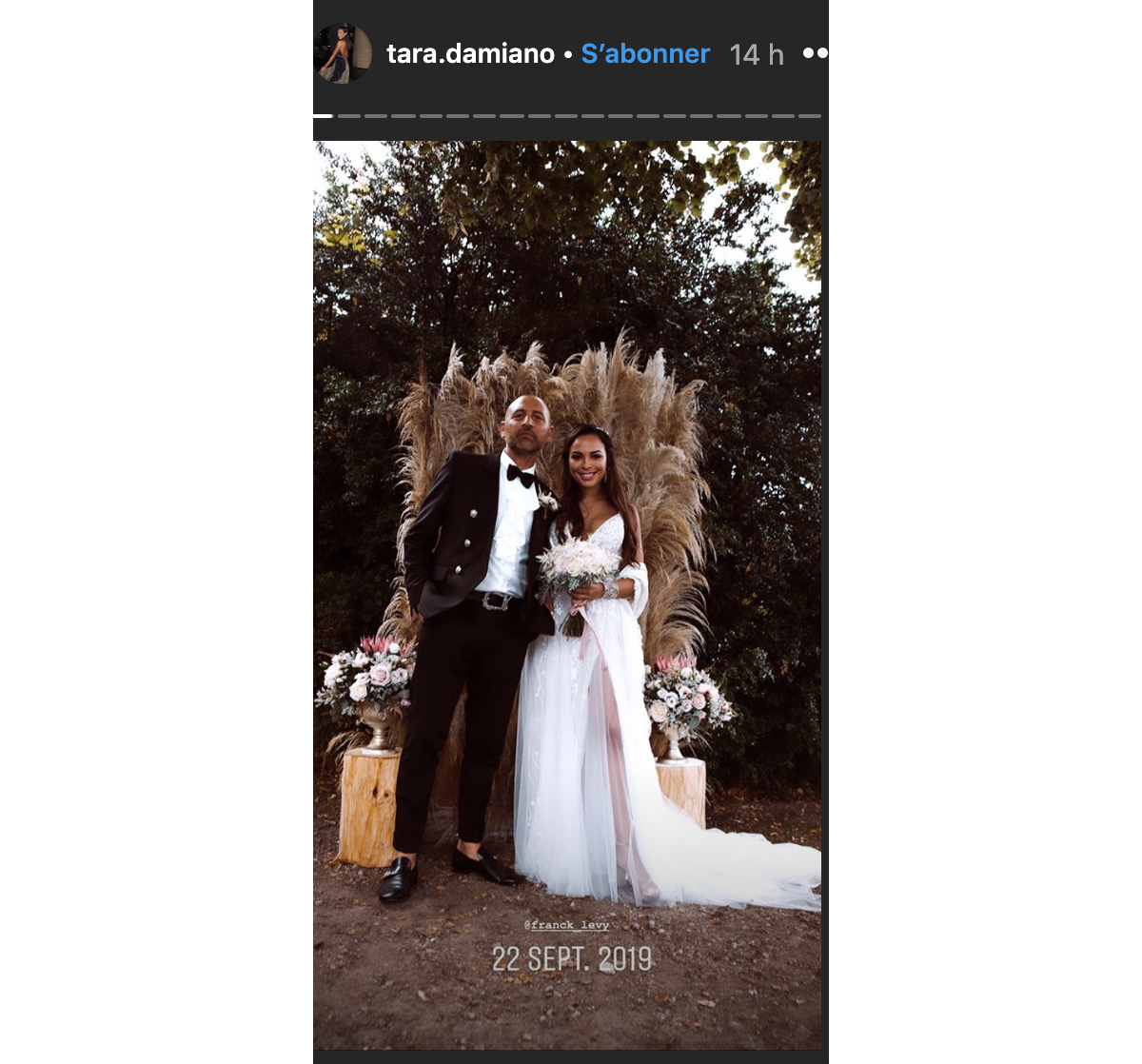 Photo : Tara Damiano (Secret Story 7) s'est mariée avec Franck Levy ...