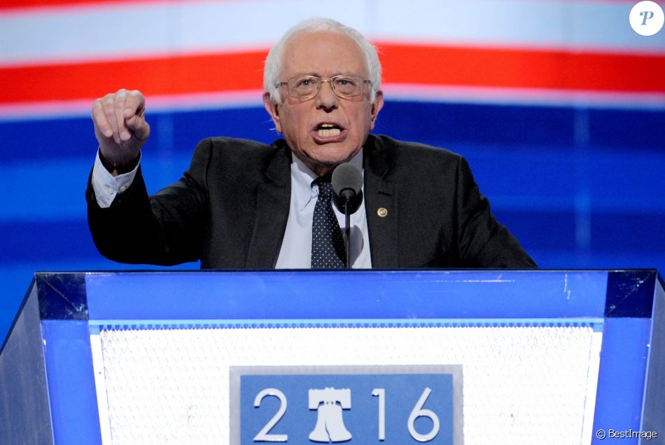 Bernie Sanders - Premier jour de la Convention Nationale Démocrate à ...