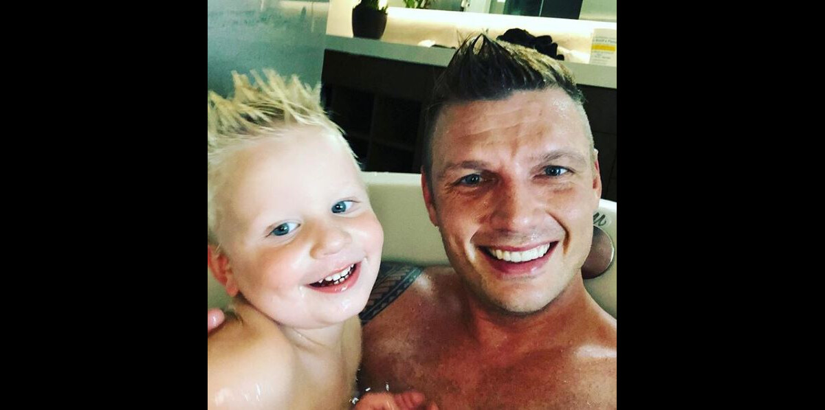 Photo : Nick Carter et son fils Odin, sur Instagram, le 8 août 2018 ...