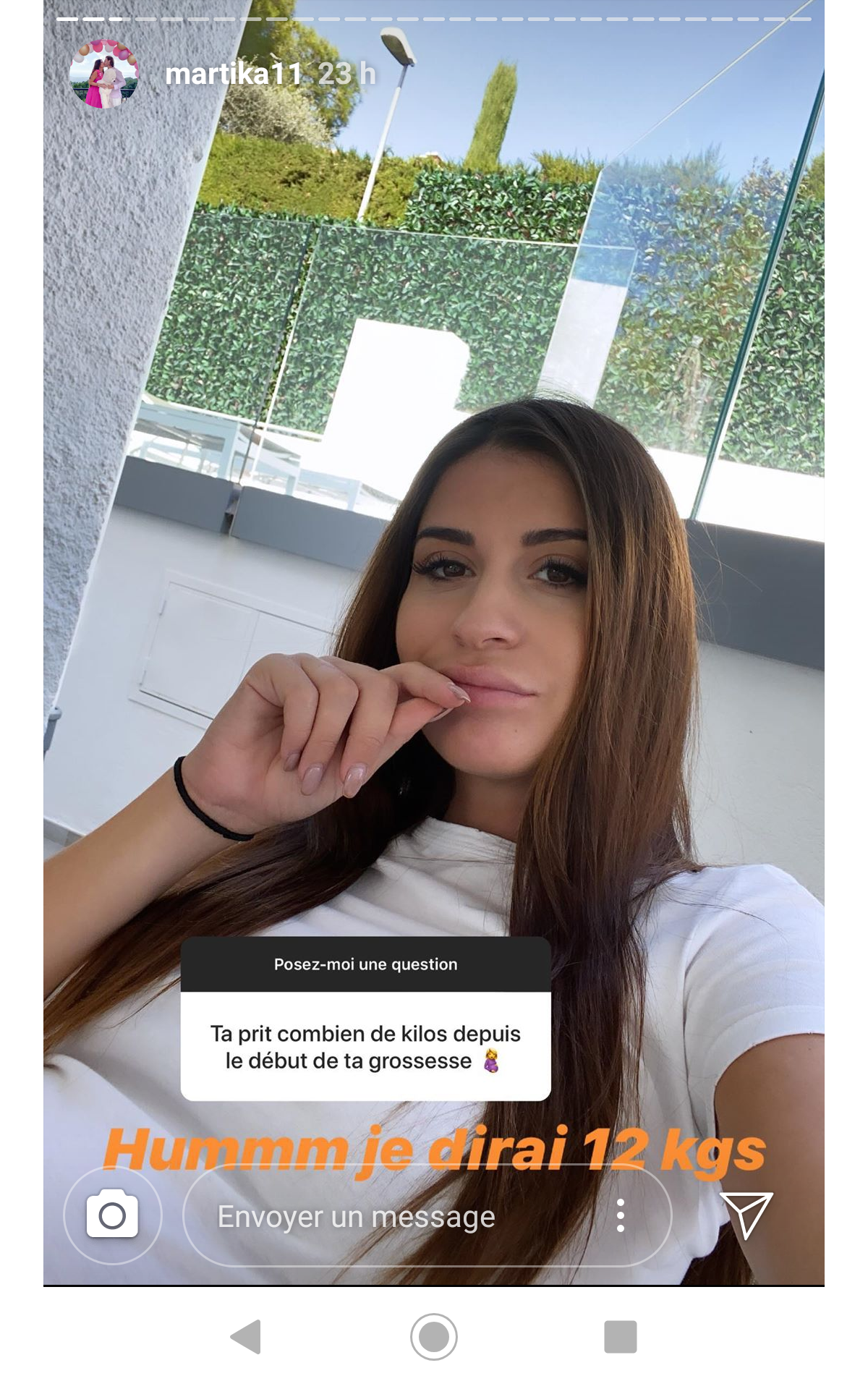 Photo : Martika répond aux questions de ses abonnés sur Instagram, le ...