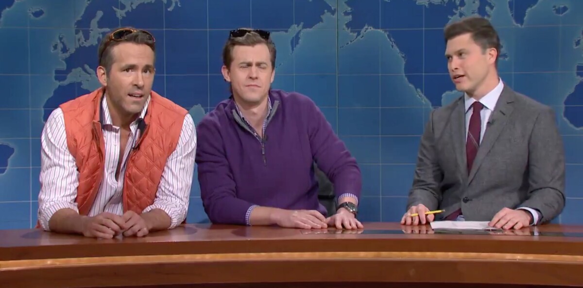 Photo : Ryan Reynolds et Colin Jost dans l'émission "Saturday Night ...
