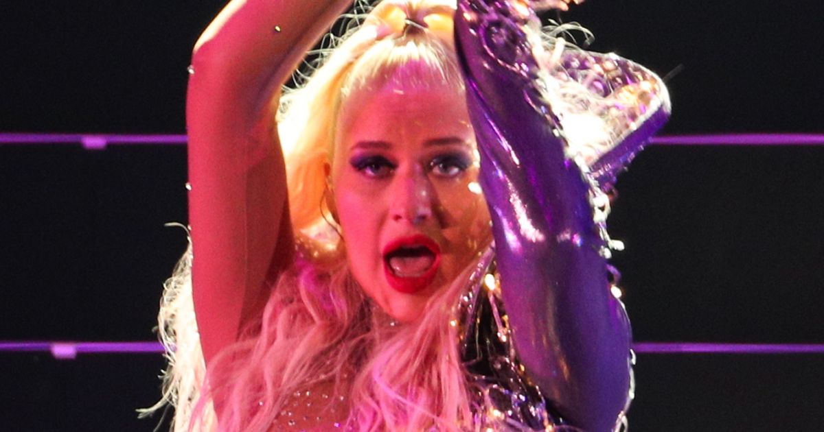 Christina Aguilera en concert à Moscou le 23 juillet 2019. - Purepeople