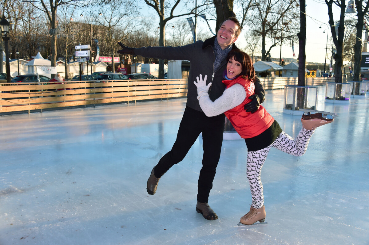 Photo : Sarah Abitbol et Stéphane Rotenberg animent une séance de Ice ...